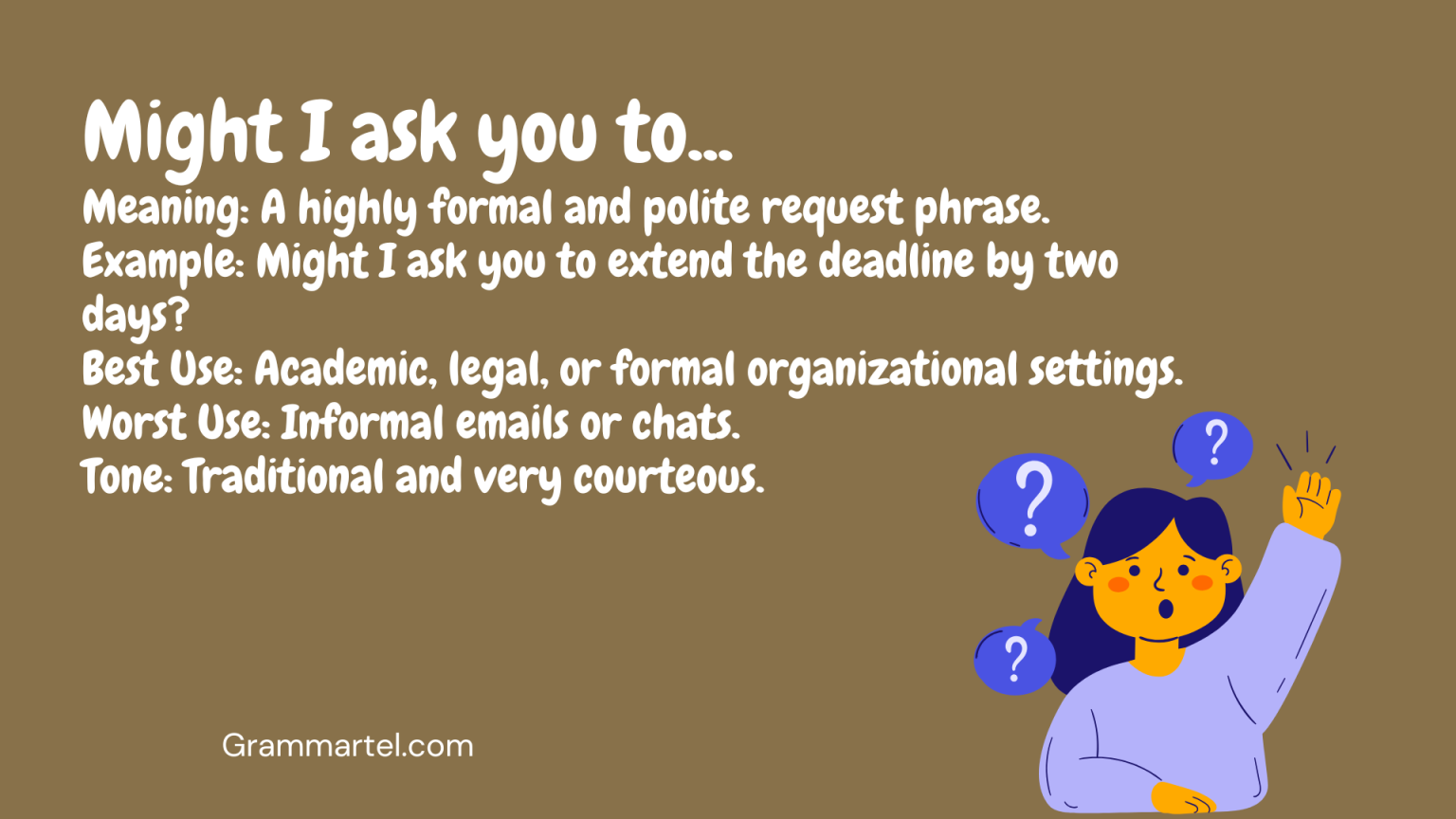 40 Polite and Formal Ways to Make a Request (With Examples) – Grammartel